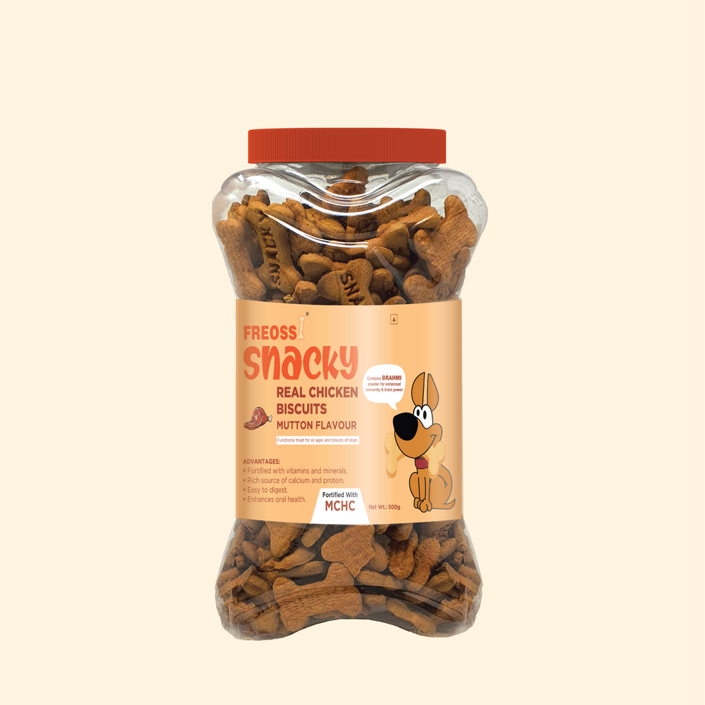 Snacky Real Chicken Functional Dog Biscuits - Mutton Flavour – Freossi